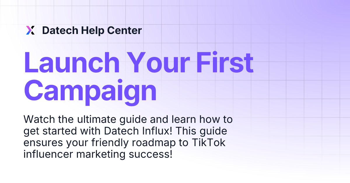 Launch Your First Campaign | Datech Help Center